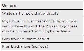 School Uniform - Roskear Primary and Nursery School